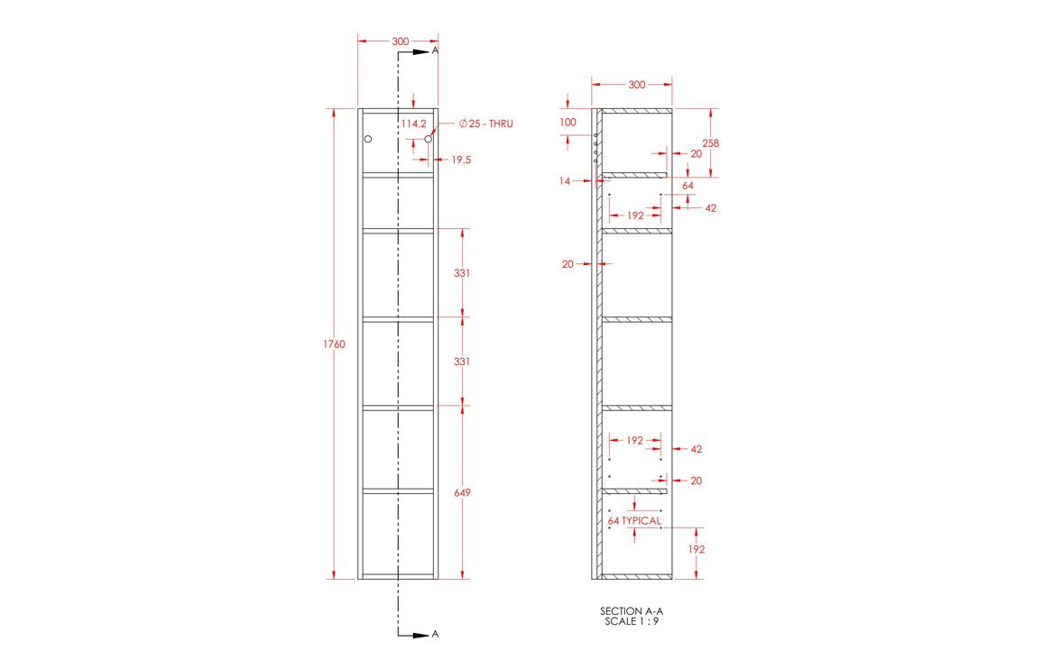 Eden 300mm Tall Unit | Hartley & Hall Bathrooms